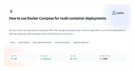 Docker Compose Para Implantações Multi Container Labex