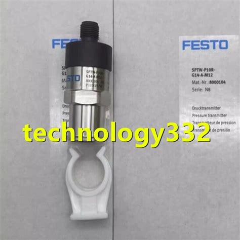 1pc New Festo Metal Film Pressure Sensor Sptw P10r G14 A M12 8000104 Lm Ebay