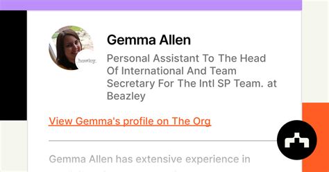 Gemma Allen Personal Assistant To The Head Of International And Team