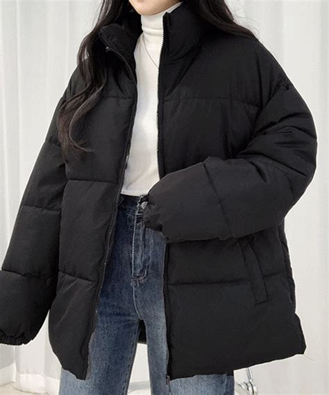 🔥루즈핏하이넥🔥듀닛 베이직 패딩 ️재입고완료 💘리뷰극찬 무지패딩 하이넥 루즈핏패딩 교복패딩 학생패딩 겨울패딩 겨울 겨울옷 겨울아우터 학생아우터 학생점퍼 교복점퍼 숏패딩