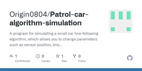 Github Origin0804patrol Car Algorithm Simulation A Program For