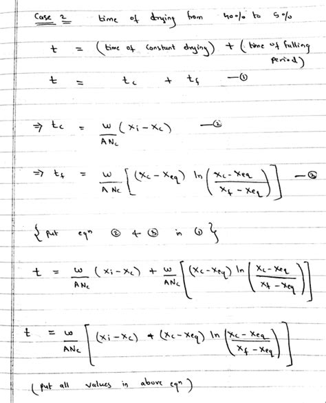 A Wet Solid Is Dried From 40 To 10 Moisture Under Constant Drying Conditions In 5 Wizedu