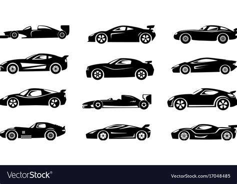 Race Car Silhouette Vector