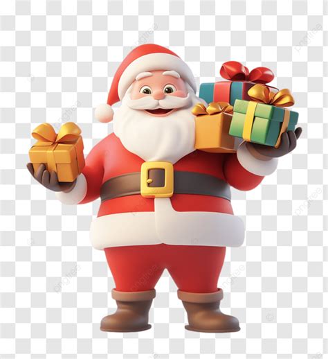 3차원 산타클로스 와 크리스마스 선물 산타 클로스 크리스마스 선물 휴일 캐릭터 Png 일러스트 및 이미지 에 대한 무료 다운로드 Pngtree