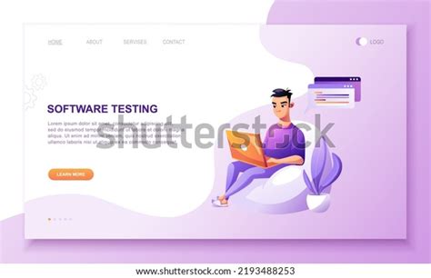 Programming Concept Web Engineer Work Vector Stock Vector Royalty Free