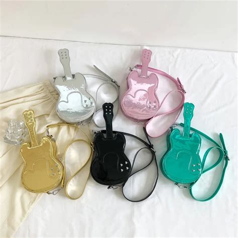 Metallic Guitar Shape Bag Artistic Pod