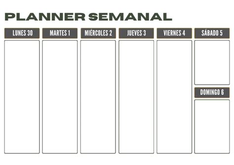 Planner Semanal Minimalista Marron Pdf