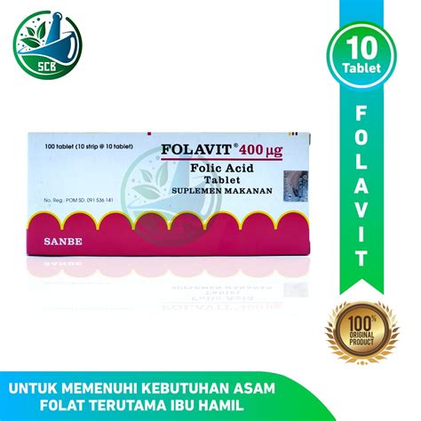 Jual Folavit 400 Mcg Vitamin Program Hamil Dan Kehamilan Asam Folat