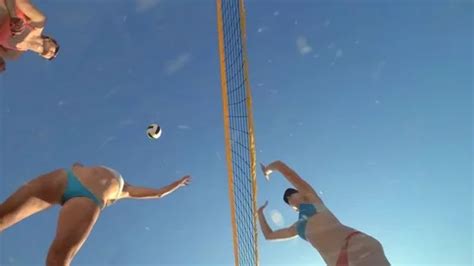 Pov Of Women Players Playing Beach Volle Stock Video Pond5