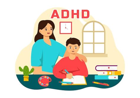Premium Vector Adhd Or Attention Deficit Hyperactivity Disorder
