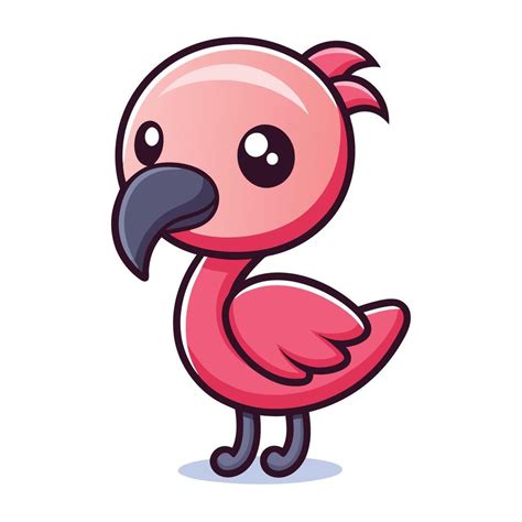 A Cartoon Pink Flamingo Bird With A Big Beak 53947876 Vector Art At