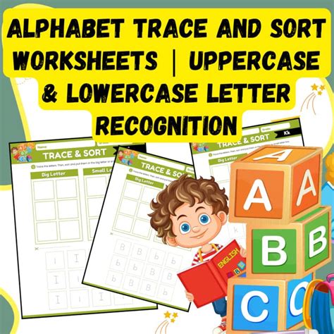 Alphabet Trace And Sort Worksheets Uppercase And Lowercase Letter