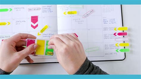 Post It® Flags Sticky Notes With Ruler For Planner Yellow Planner