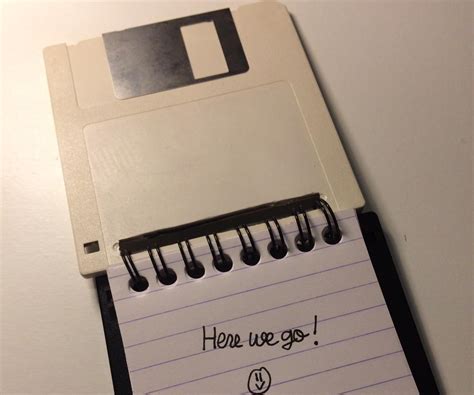floppy disk notebook 5 steps instructables