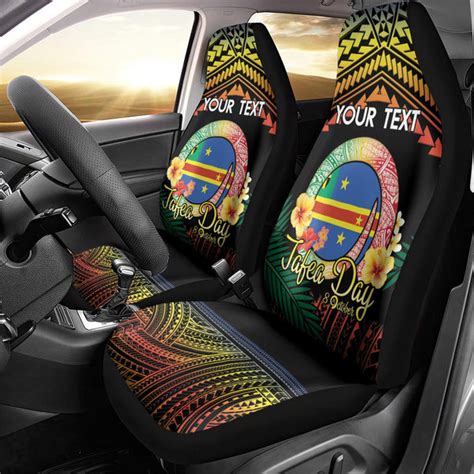 Personalised Tafea Day Car Seat Cover Vanuatu Provinces Polynesian