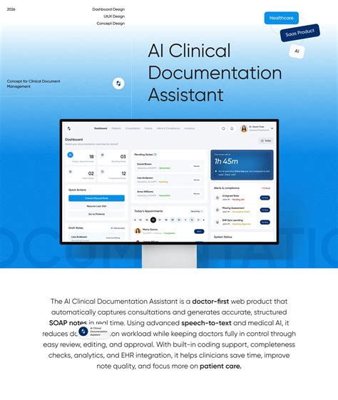 Ai Clinical Documentation Assistant Behance