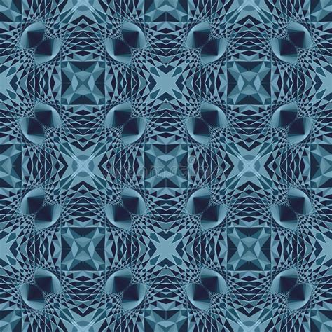 Abstract Geometric Futuristic Seamless Pattern Stock Vector Illustration Of Hypnotic Relief