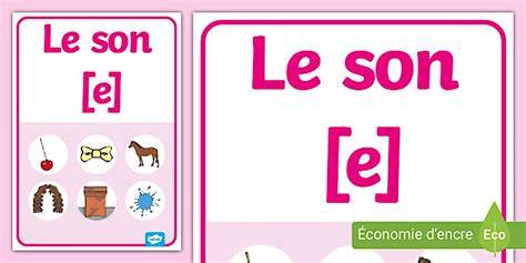Affiche De Phonologie Le Son [e] Teacher Made Twinkl