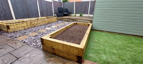 New Artificial Grass Sleeper Wjp Landscaping And Gardens