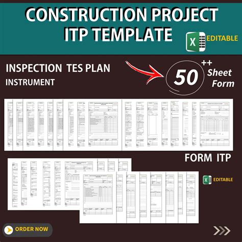 Document Inspection Test Plan Itp Editable Excel For Contraktor And