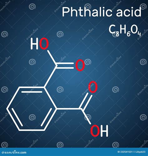 Phthalic Acid Benzenedicarboxylic Acid Molecule It Is Aromatic
