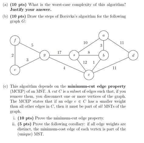 Solved 2 The First Published Mst Algorithm Is Due To