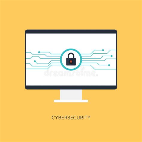 Cybersecurity System Internet Protection Concept Stock Vector