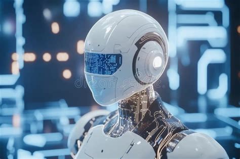 Ai With Digital Brain Is Learning Processing Big Data Robot Analysis