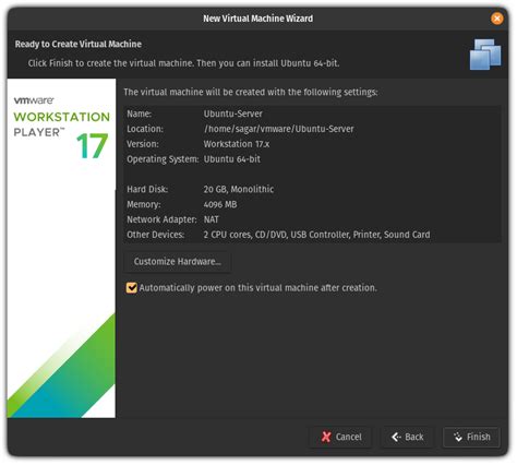 Install Ubuntu Server In VMware Player Step By Step