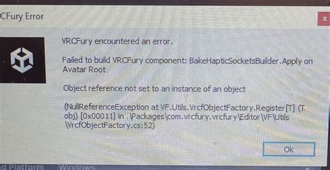 vrcfury error r unity