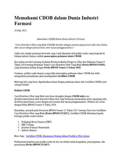 Memahami Cdob Dalam Dunia Industri Pdf