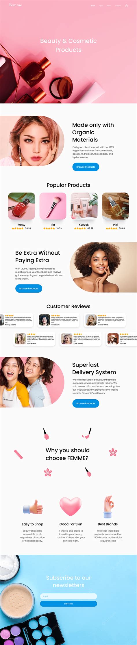 Cosmetic Website UI UX Design On Behance