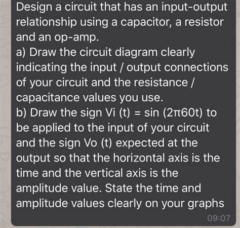 Solved Design A Circuit That Has An Input Output Chegg Com