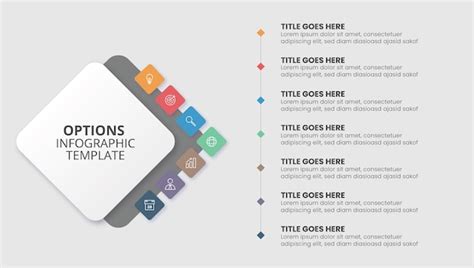 Premium Vector Seven Options Weekly Timeline Square Infographic Template Design