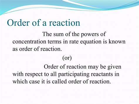 Difference Between Order And Molecularity Of A Reaction PPTX