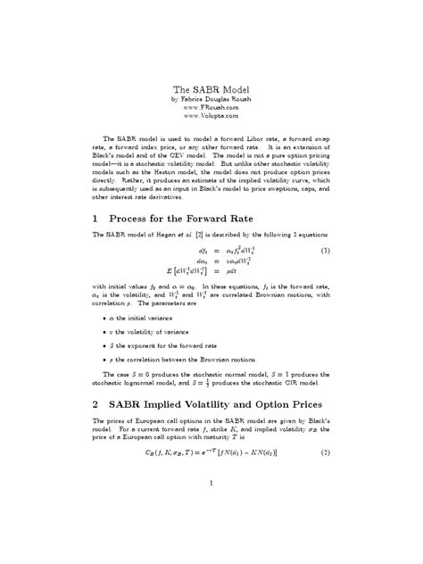The Sabr Model Download Free Pdf Greeks Finance Mathematical Economics