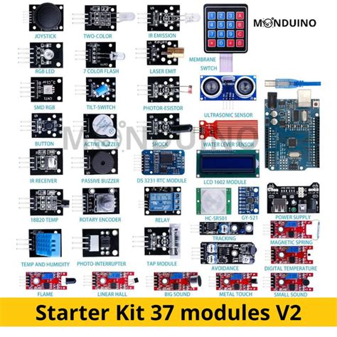 Kit De 37 En 1 Module Capteur V2 0 Avec Carte Uno Pour Débutants Et Pr Monduino