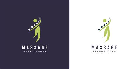 Massage Logo With Creative Idea Concept Design Icon Vector Illustration