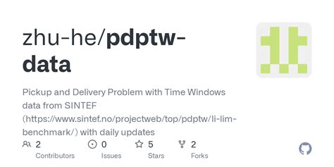 Github Zhu Hepdptw Data Pickup And Delivery Problem With Time