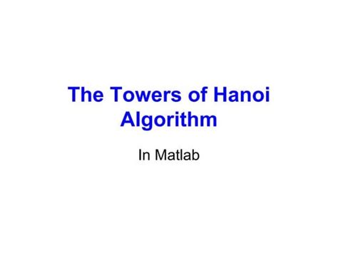 Tower Of Hanoi Pptx Data Storage And Warehousing Computing