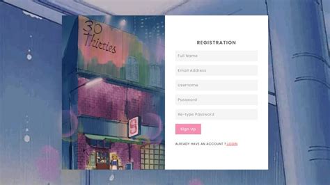 Responsive Registration Form