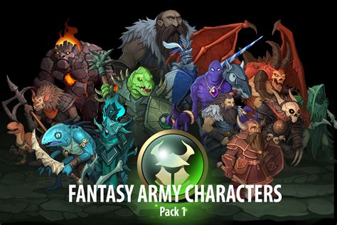 Fantasy Army Characters Pack1 2d Characters Unity Asset Store