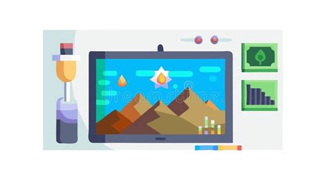 Digital Landscape Design Virtual Environment And Data Visualization Vector Design Generative