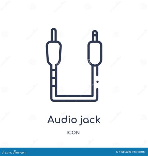 Linear Audio Jack Icon From Electrian Connections Outline Collection Thin Line Audio Jack
