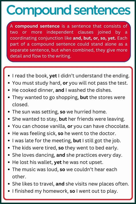 Compound Sentences Definition With Examples