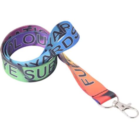 Polyester Dye Sub Lanyard With Lobster Ring Double Side Print
