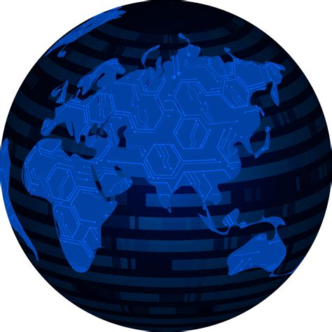 Modern Technology World Map Globe Pack 20868664 Png