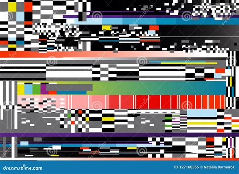 Vector Illustration Of Glitch Background Computer Screen Error Or Digital Pixel Noise Abstract