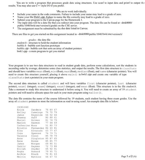 Solved Hw1 Structures As Aggregates Of Heterogeneous Data