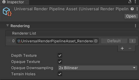 Error When Changing Opaque Downsampling On URP Asset Unity Engine Unity Discussions